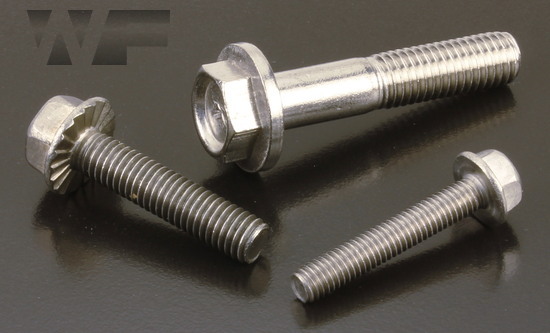 Flange Bolt Hex Head M10 x 35mm in A2 Stainless - ISO 1665 (DIN 6921 ...