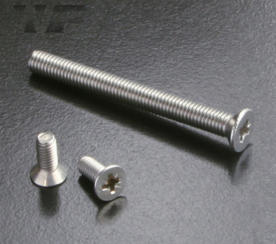 Machine Screw Pozi Countersunk M5 x 100mm in A4 Stainless - ISO 7046 ...